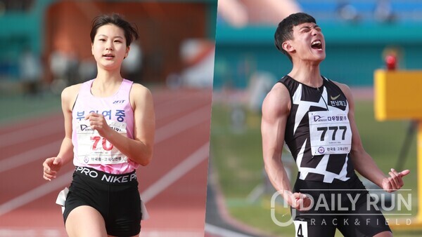 ‘0.003초 차’ 배윤진, 이다인 꺾고 여중 100m 우승…’400m 최강자’ 배건율 존재감 여전[2023 춘계 전국 초·중·고 육상대회 1일차]