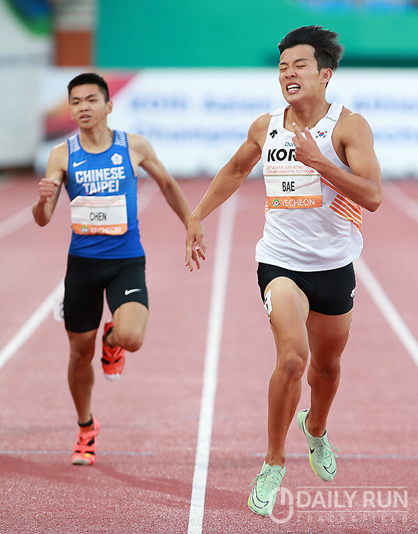 '훈남 육상스타' 배건율, 아시아 U20 육상 400m 준우승 은메달!